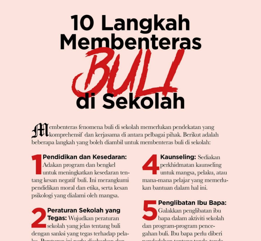 10 Langkah Membanteras BULI di Sekolah (ub) _ - Bumi Gemilang